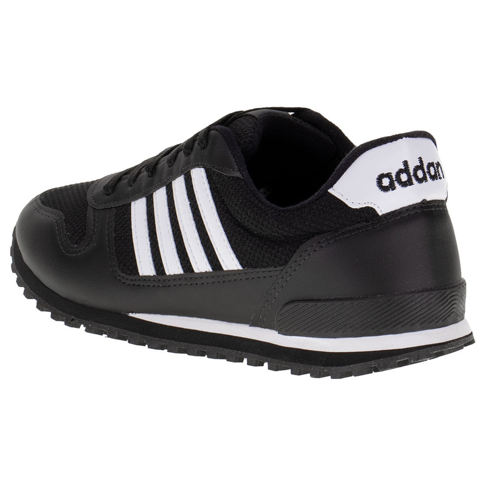 Tênis Masculino Addan - 15210 PRETO/BRANCO - cloviscalcados