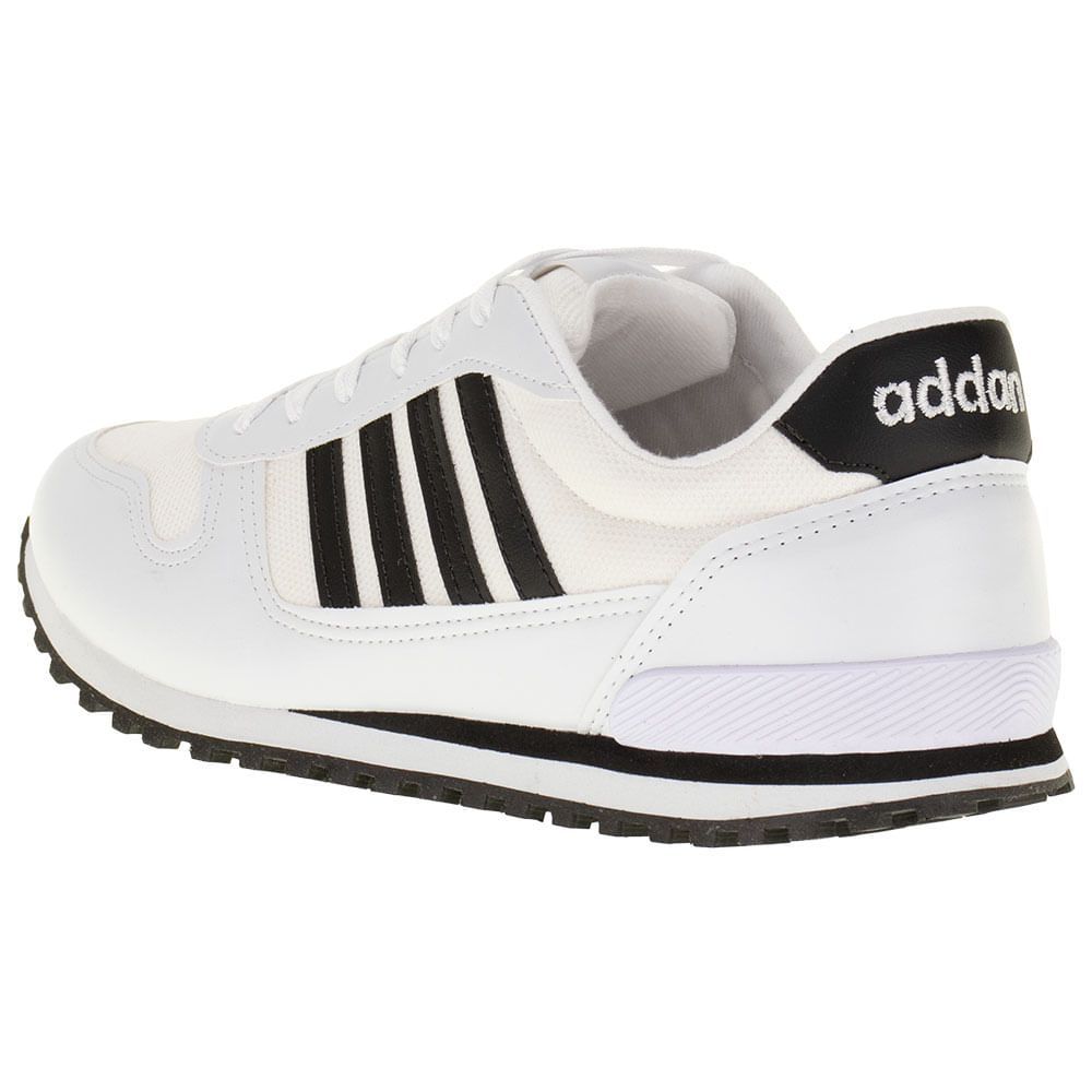 Tênis Masculino Addan - 15210 BRANCO/PRETO - cloviscalcados