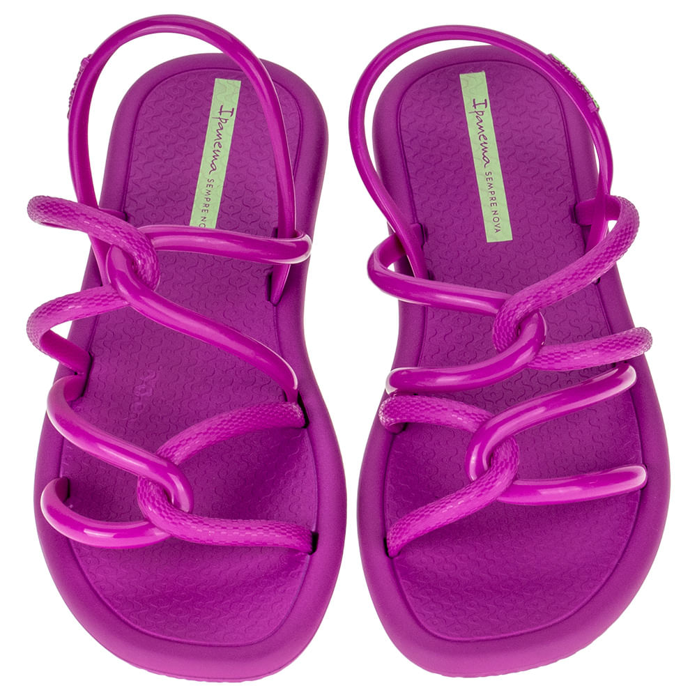 Sandália Feminina Rasteira Meu Sol Ipanema - 27135 ROXO - cloviscalcados
